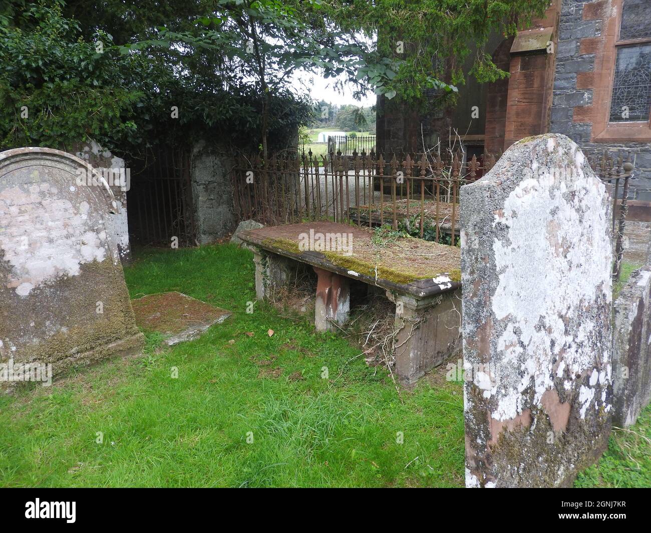 In the grounds of Monigaff (Minnigaff) church or Kirk , near Newton ...