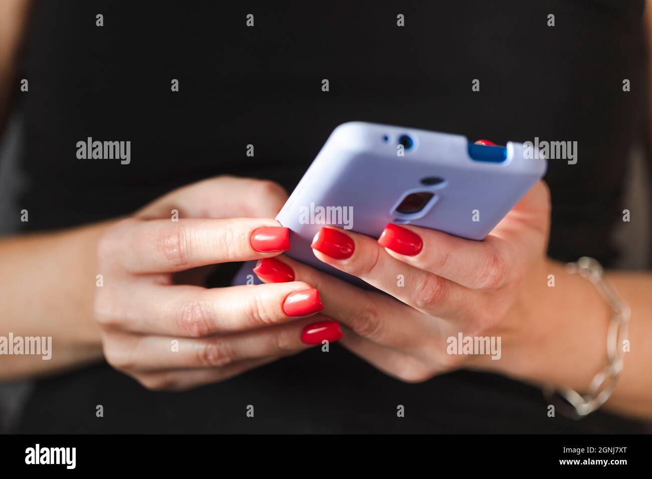 Long red nails hi-res stock photography and images - Alamy