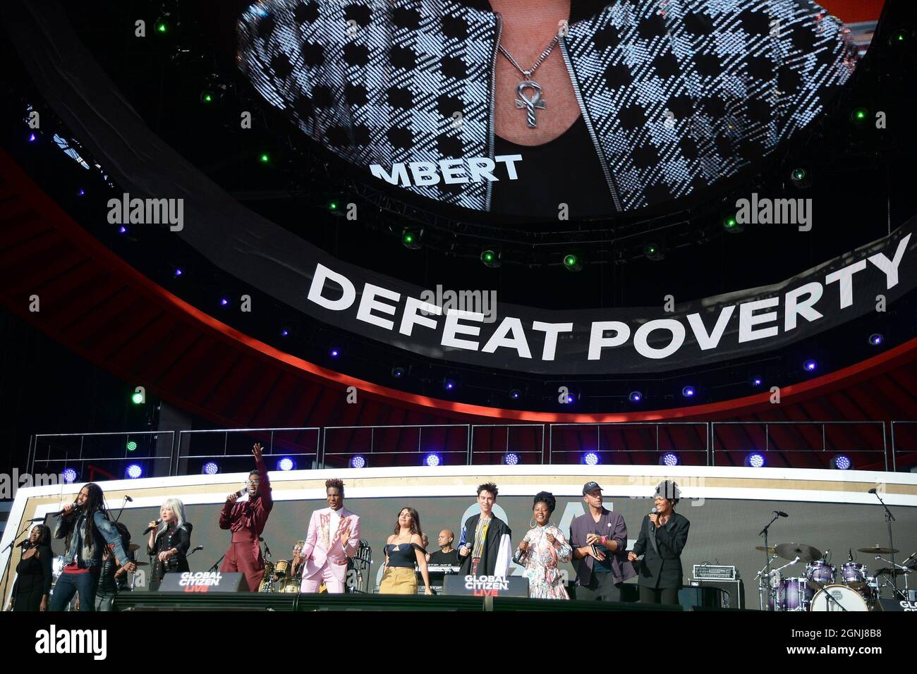 New York, NY, USA. 25th Sep, 2021. performers on stage for Global ...