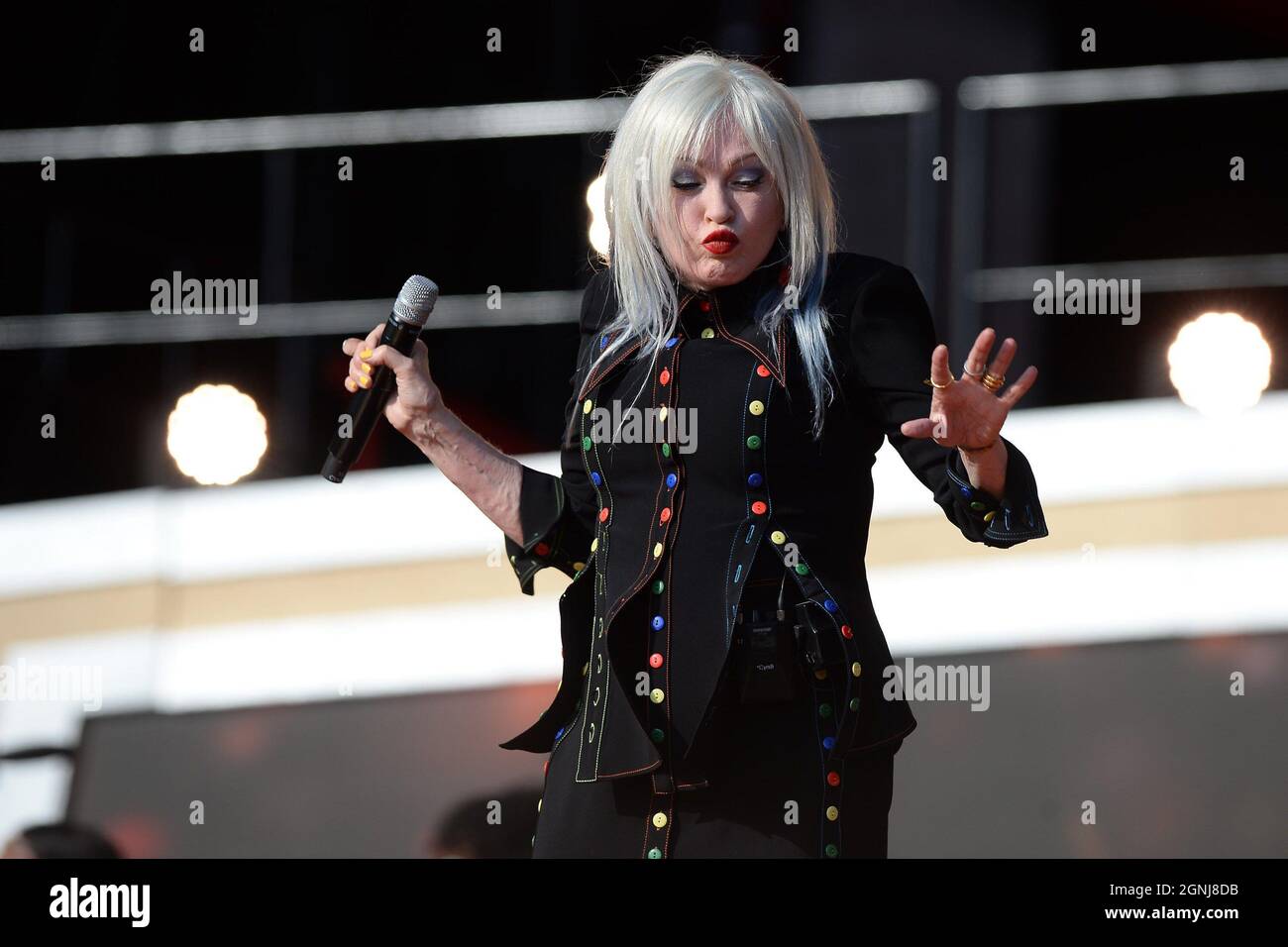 New York, NY, USA. 25th Sep, 2021. Cyndi Lauper on stage for Global ...
