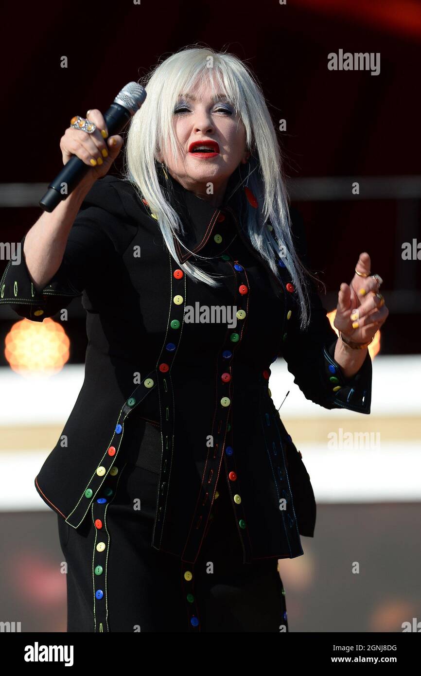 New York, NY, USA. 25th Sep, 2021. Cyndi Lauper on stage for Global ...