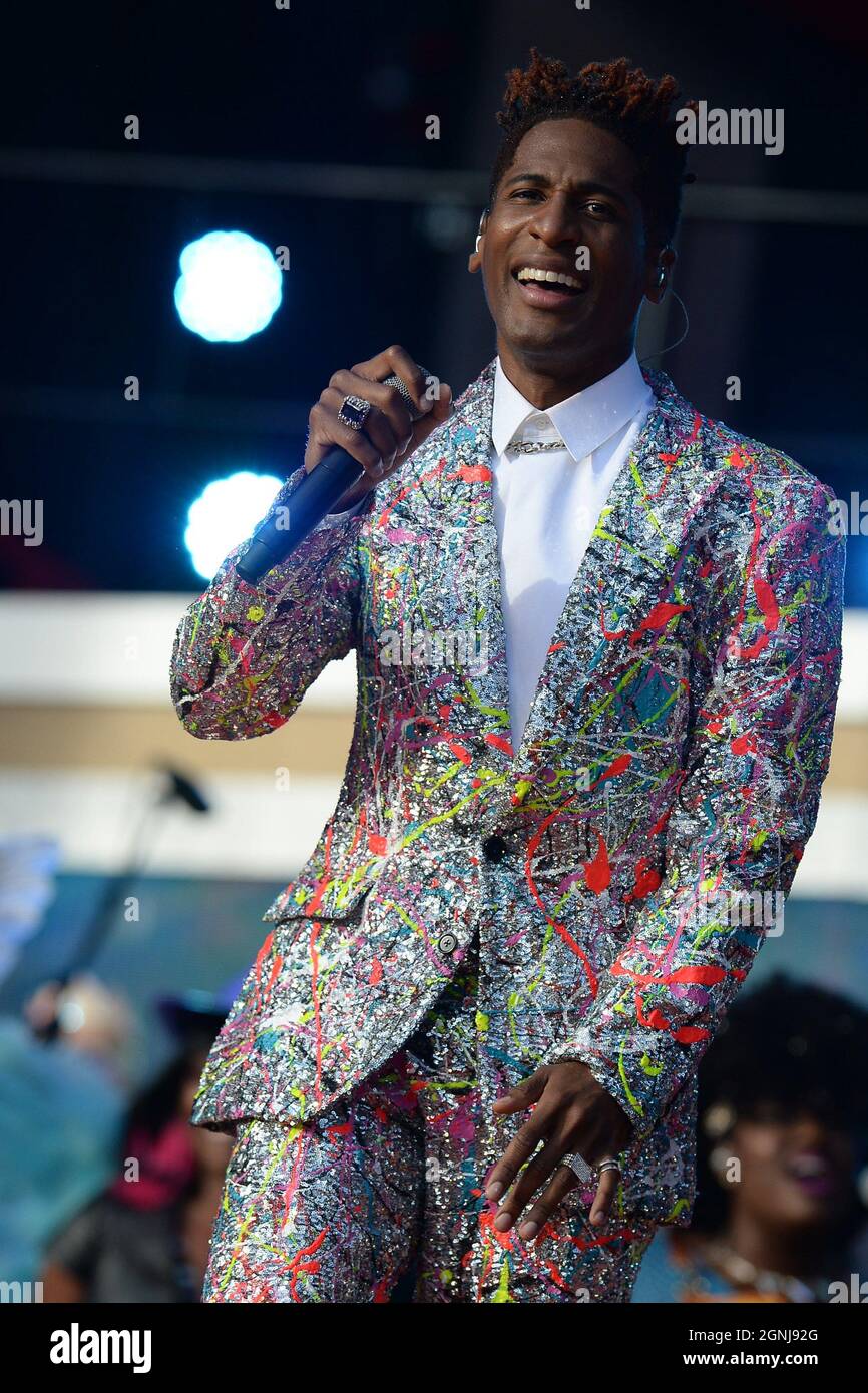 New York, NY, USA. 25th Sep, 2021. Jon Batiste on stage for Global ...