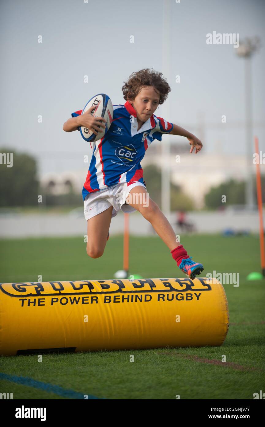young kids paying rugby Stock Photo - Alamy