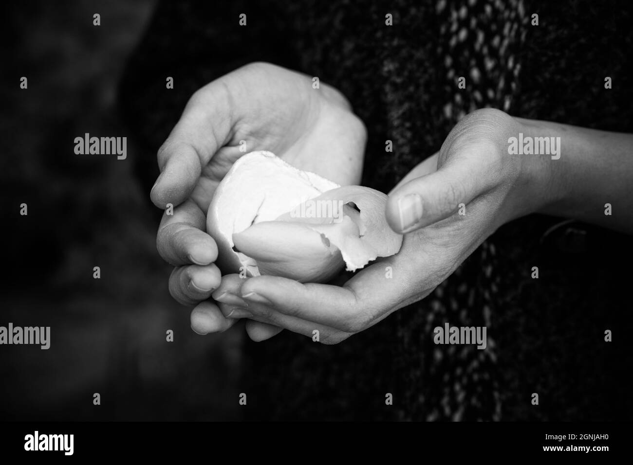Hope icon human hand Black and White Stock Photos & Images - Alamy
