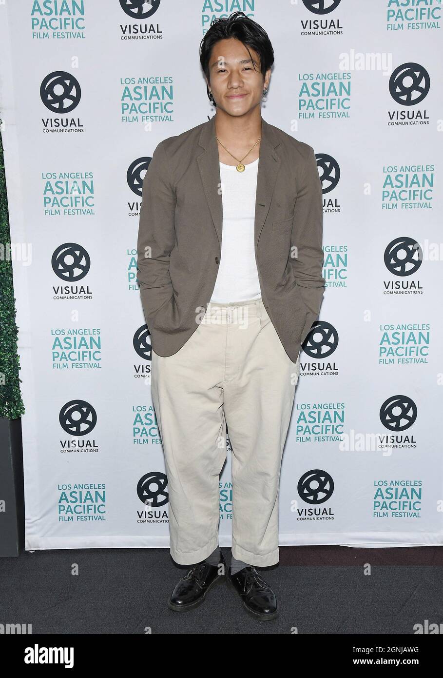 Brandon Soo Hoo arrives at the 2021 Los Angeles Asian Pacific Film ...