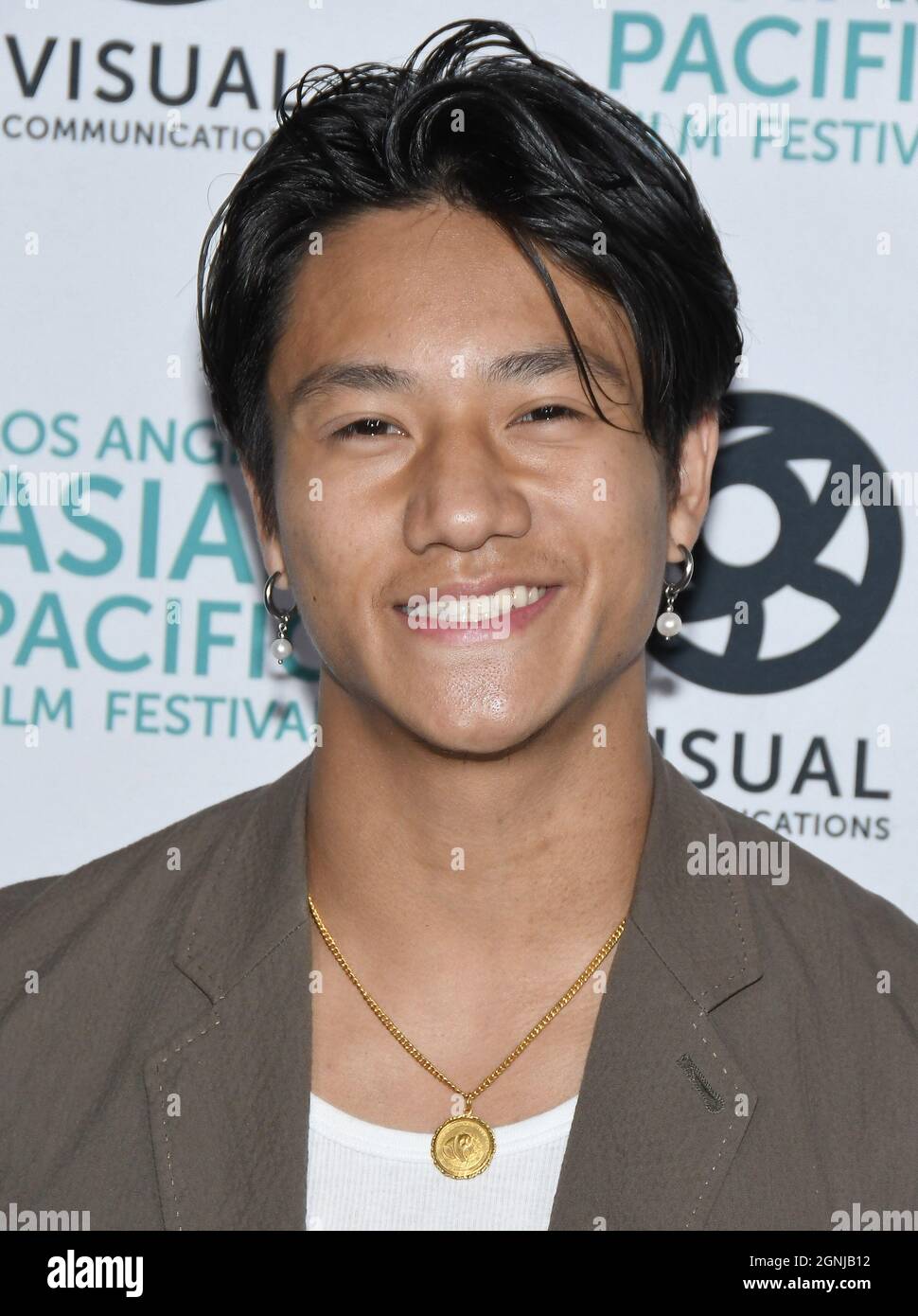 Brandon Soo Hoo arrives at the 2021 Los Angeles Asian Pacific Film ...