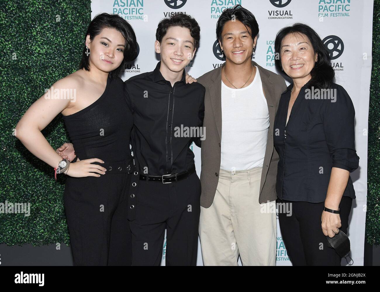 Los Angeles, USA. 25th Sep, 2021. (L-R) Tiffany Wu, Taeho K, Brandon ...
