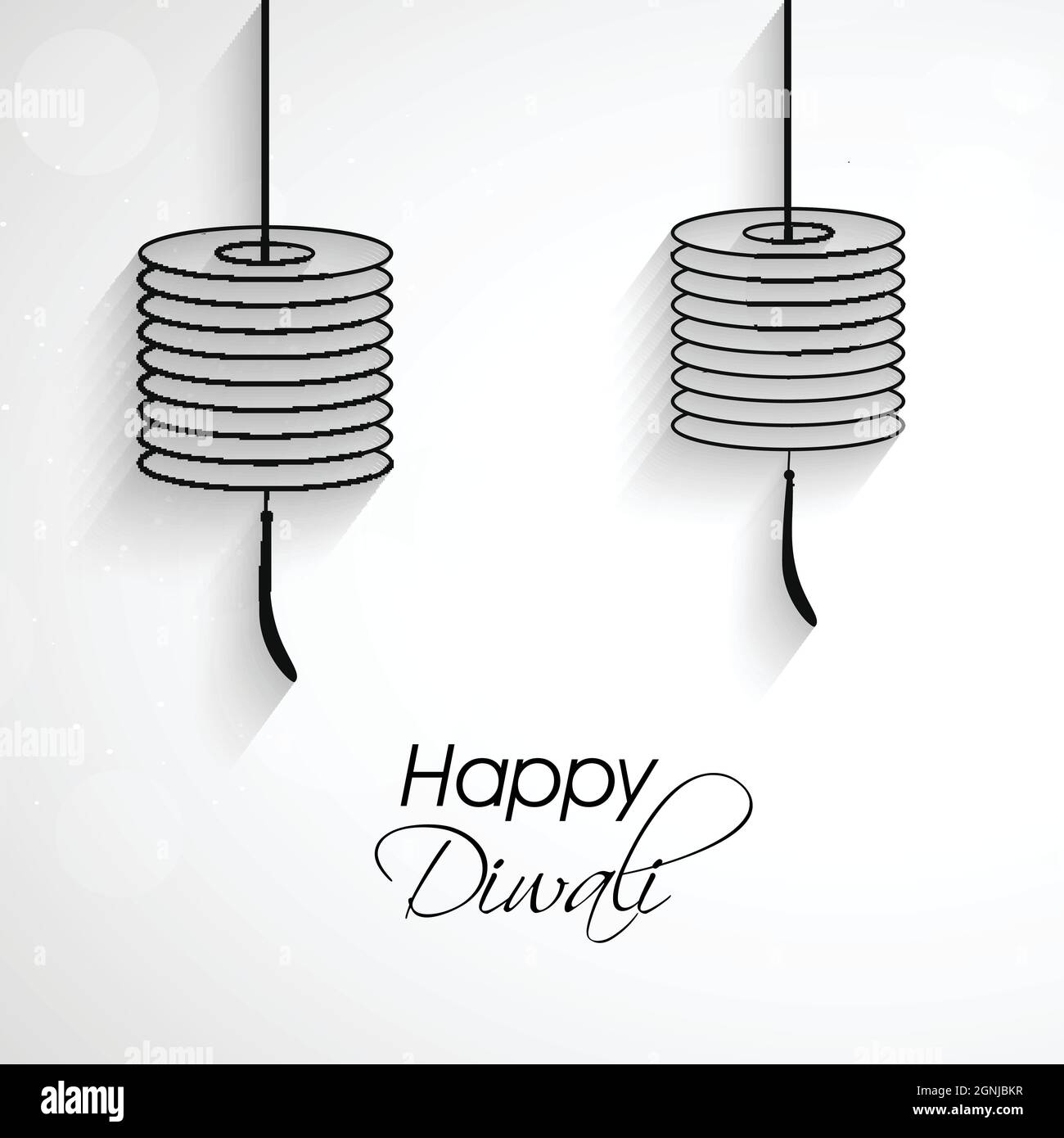Rangoli diwali lamp decoration Black and White Stock Photos & Images ...