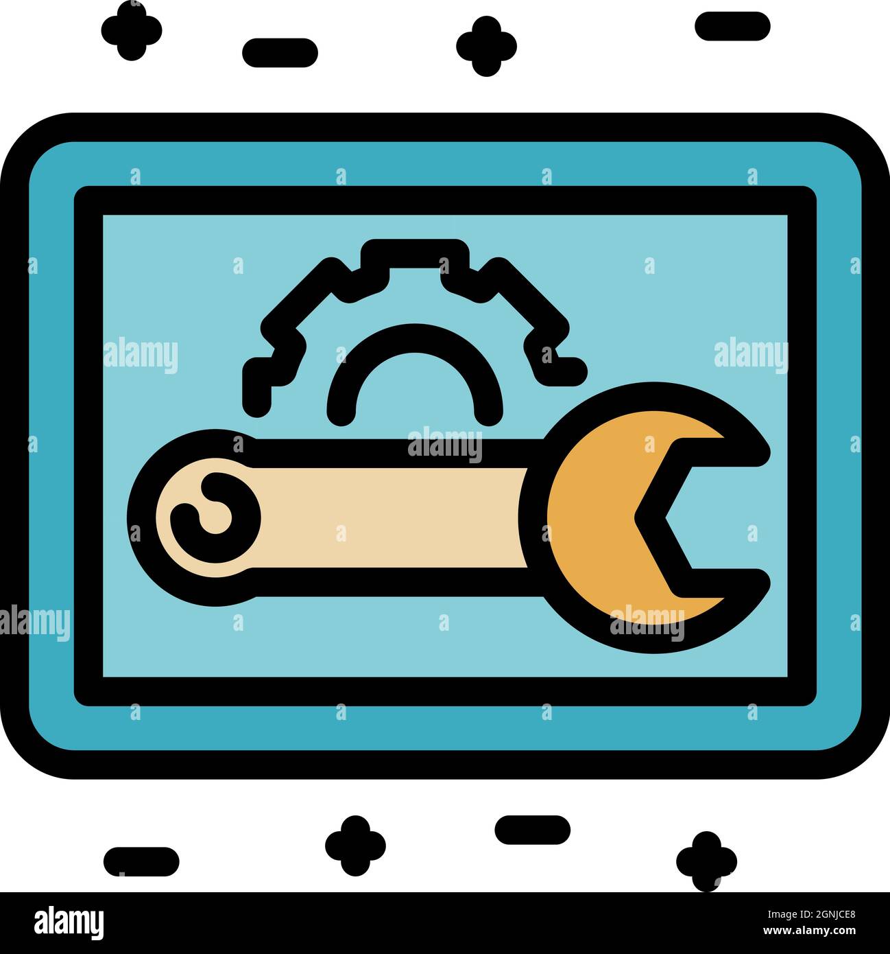 Maintenance service icon. Outline maintenance service vector icon color ...