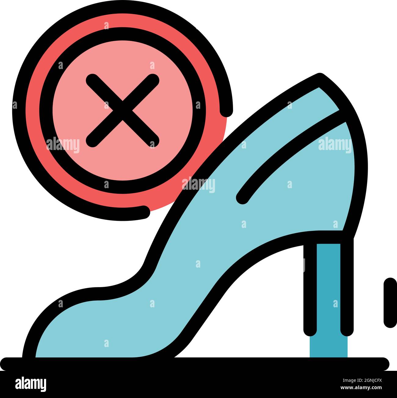 Shoes delivery service icon. Outline shoes delivery service vector icon ...