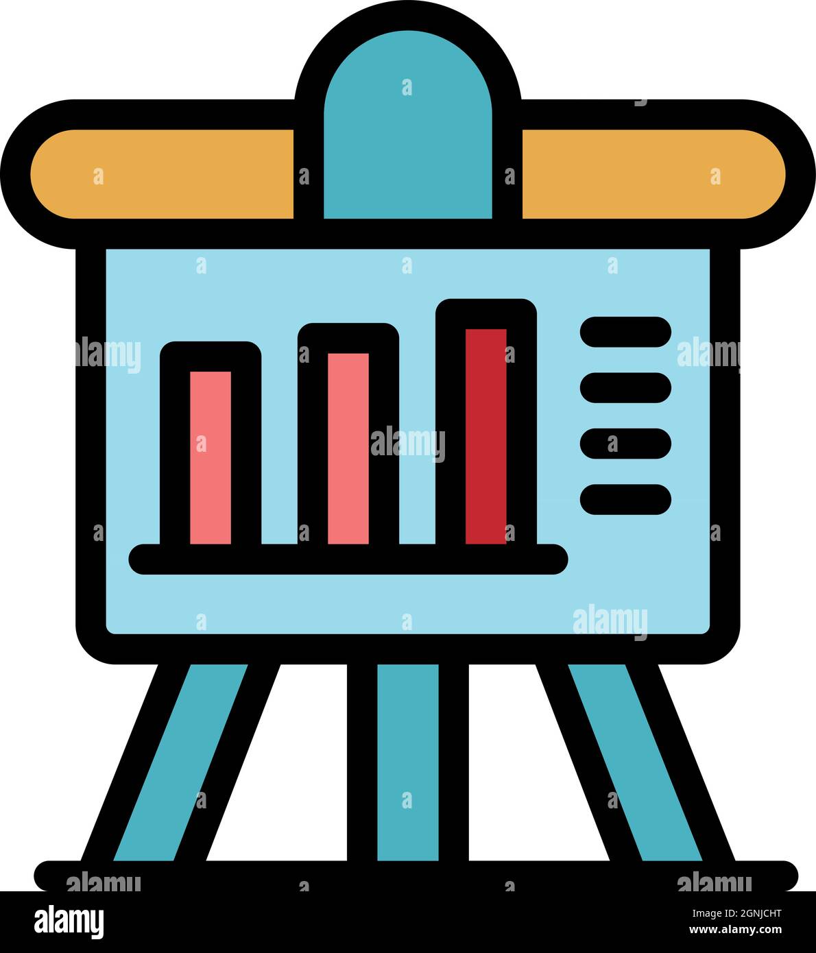 Board management results icon. Outline board management results vector ...