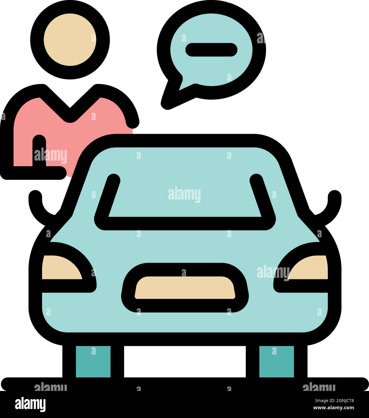 Store client delivery icon. Outline store client delivery vector icon ...