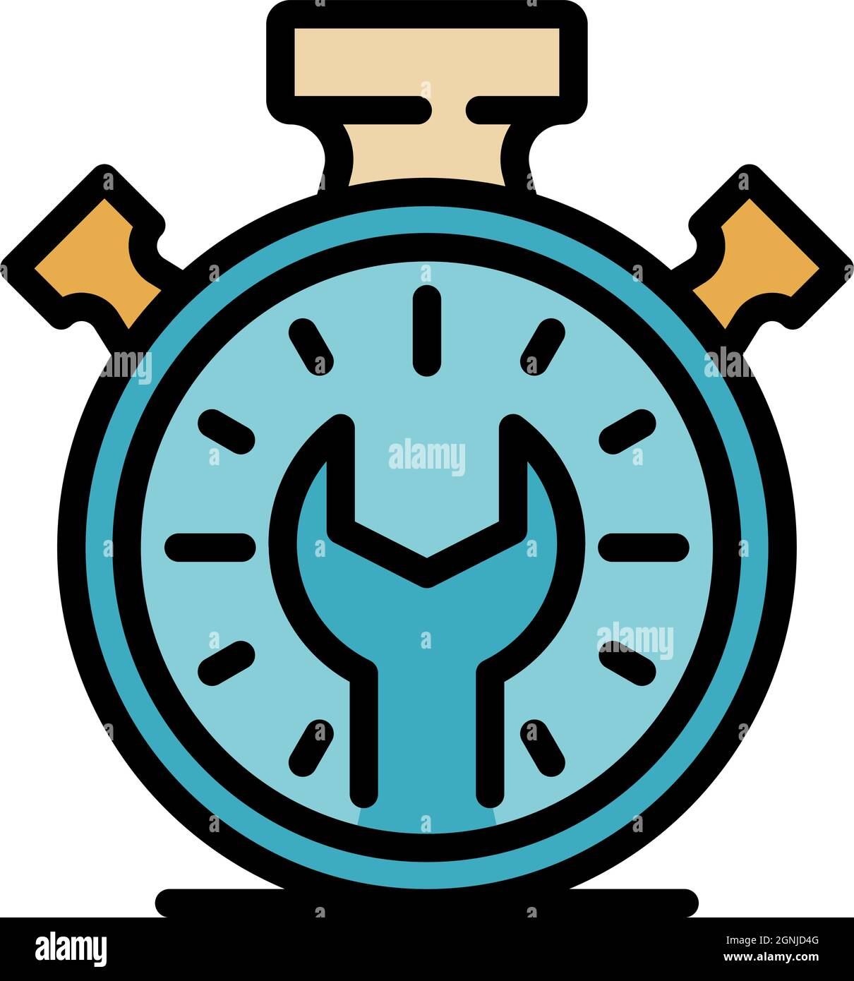 Repair after sales icon. Outline repair after sales vector icon color ...