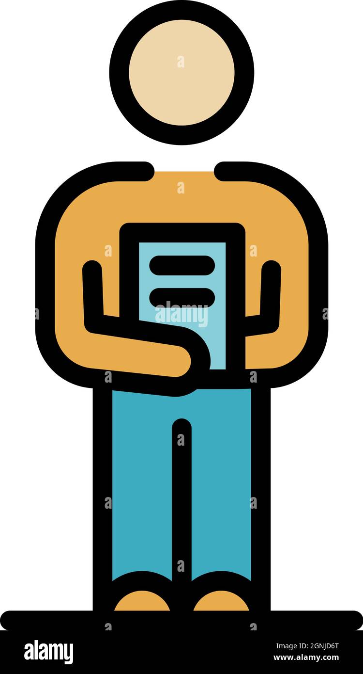 After sales supporticon. Outline after sales support vector icon color ...