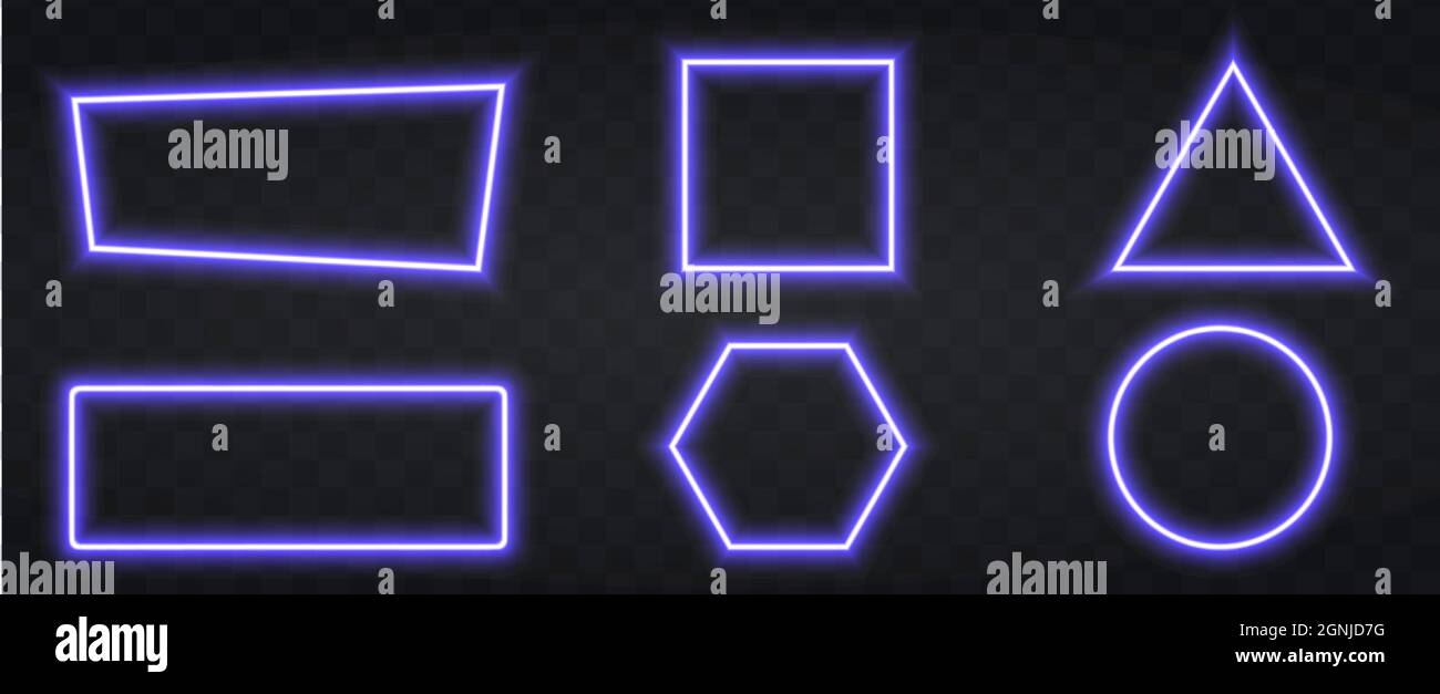 Blue glowing light in shape Stock Vector Images - Alamy