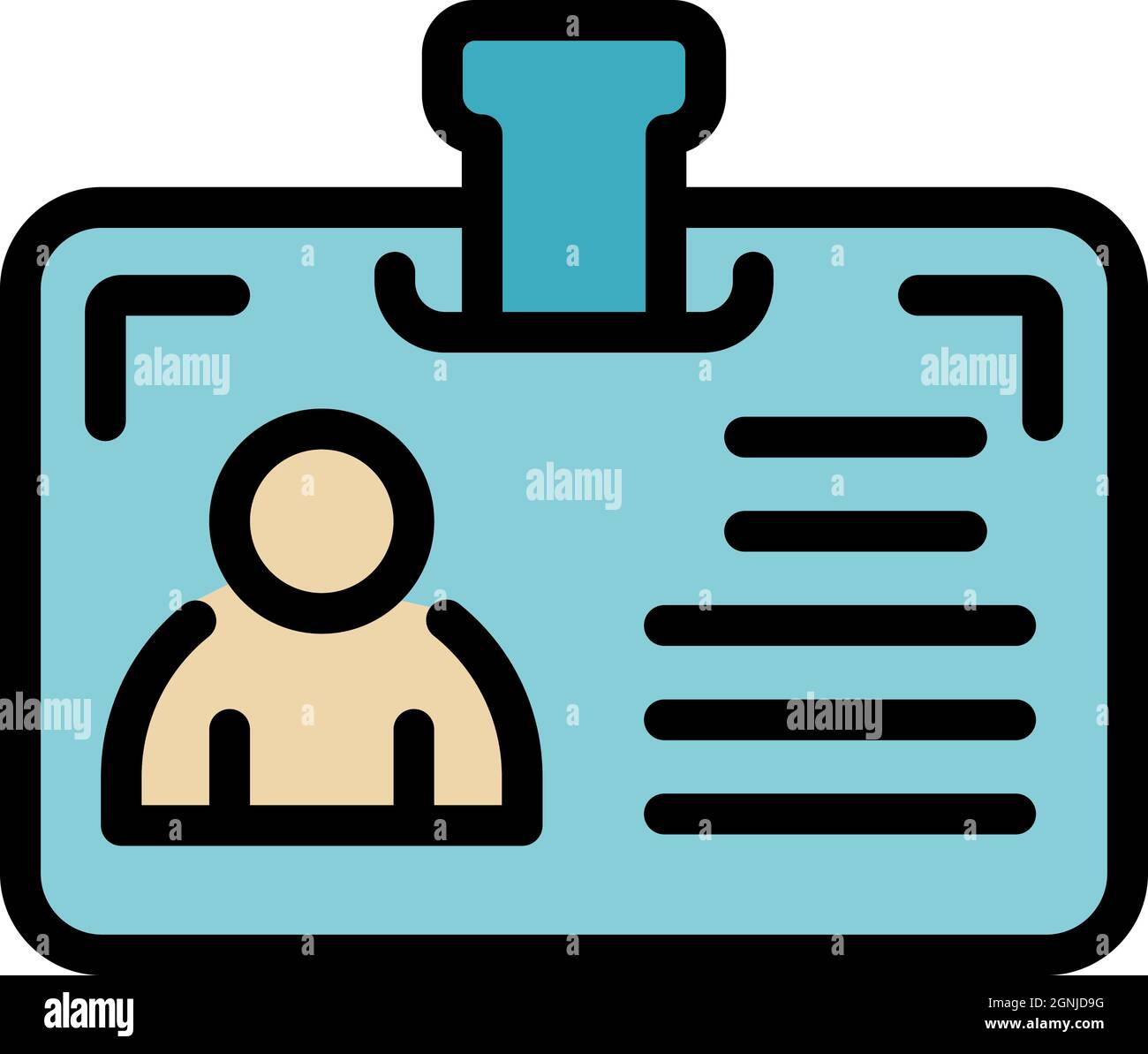 Tourism manager id card icon. Outline tourism manager id card vector ...