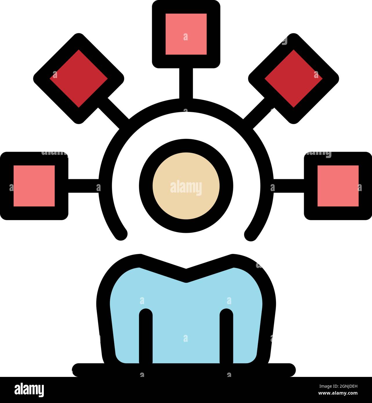 Digital marketing specialist icon. Outline digital marketing specialist ...
