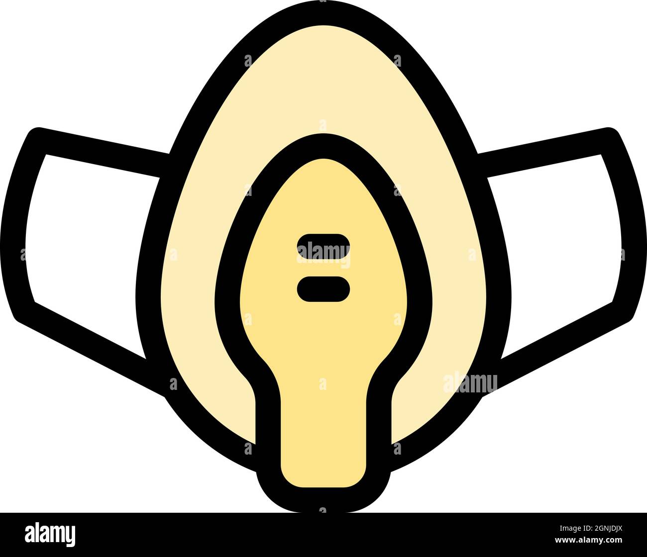 Oxygen mask icon. Outline oxygen mask vector icon color flat isolated Stock Vector Image & Art ...