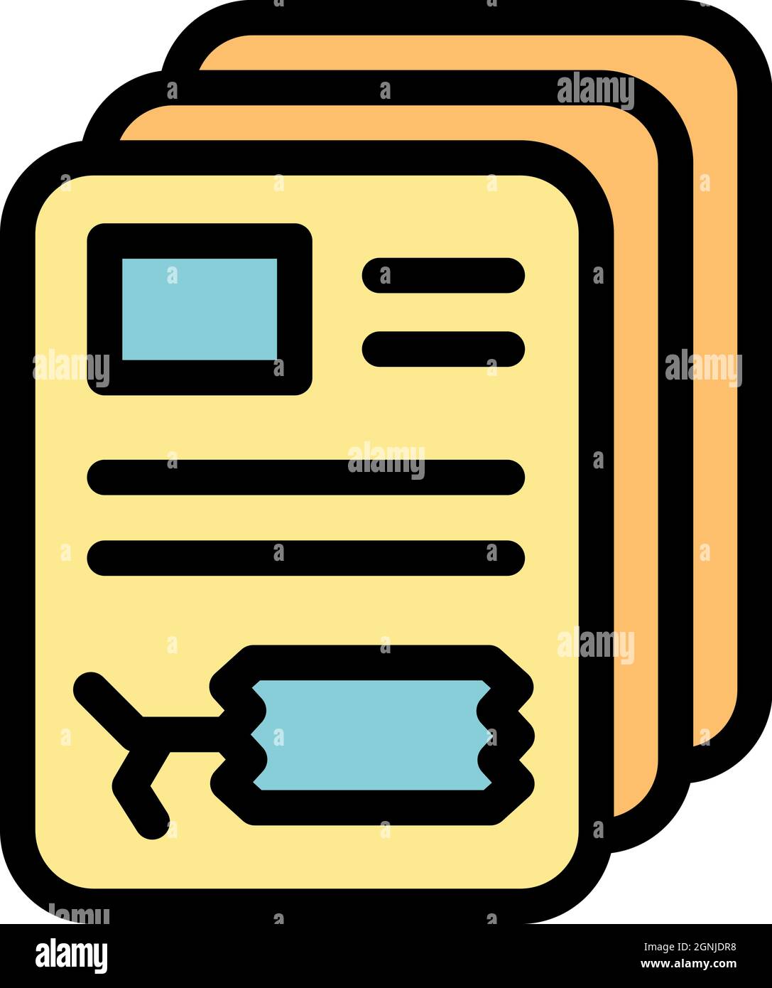 Price tag sticker icon. Outline price tag sticker vector icon color ...