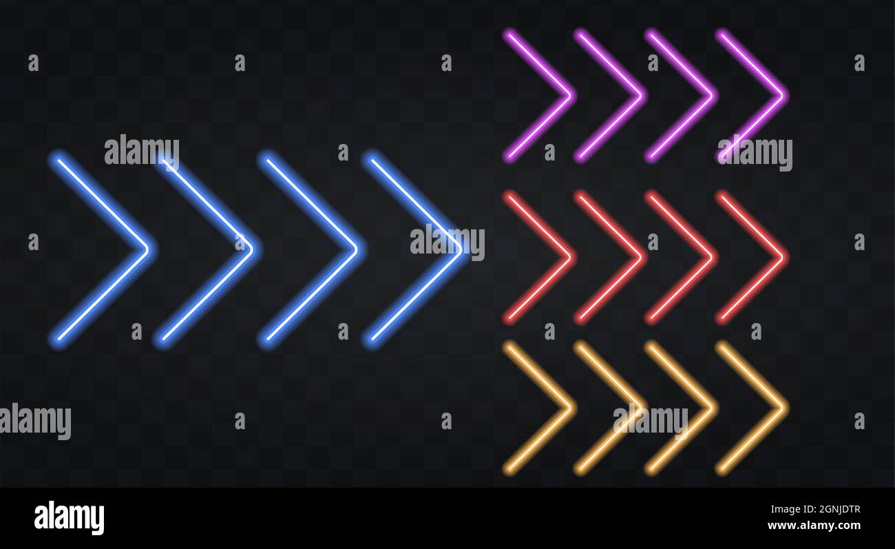 Neon sign red blue arrow Stock Vector Images - Alamy