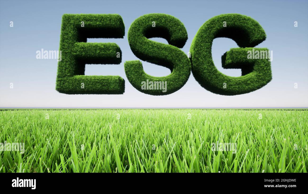 ESG Future technology concept Global finance Sustainable Clean energy ...