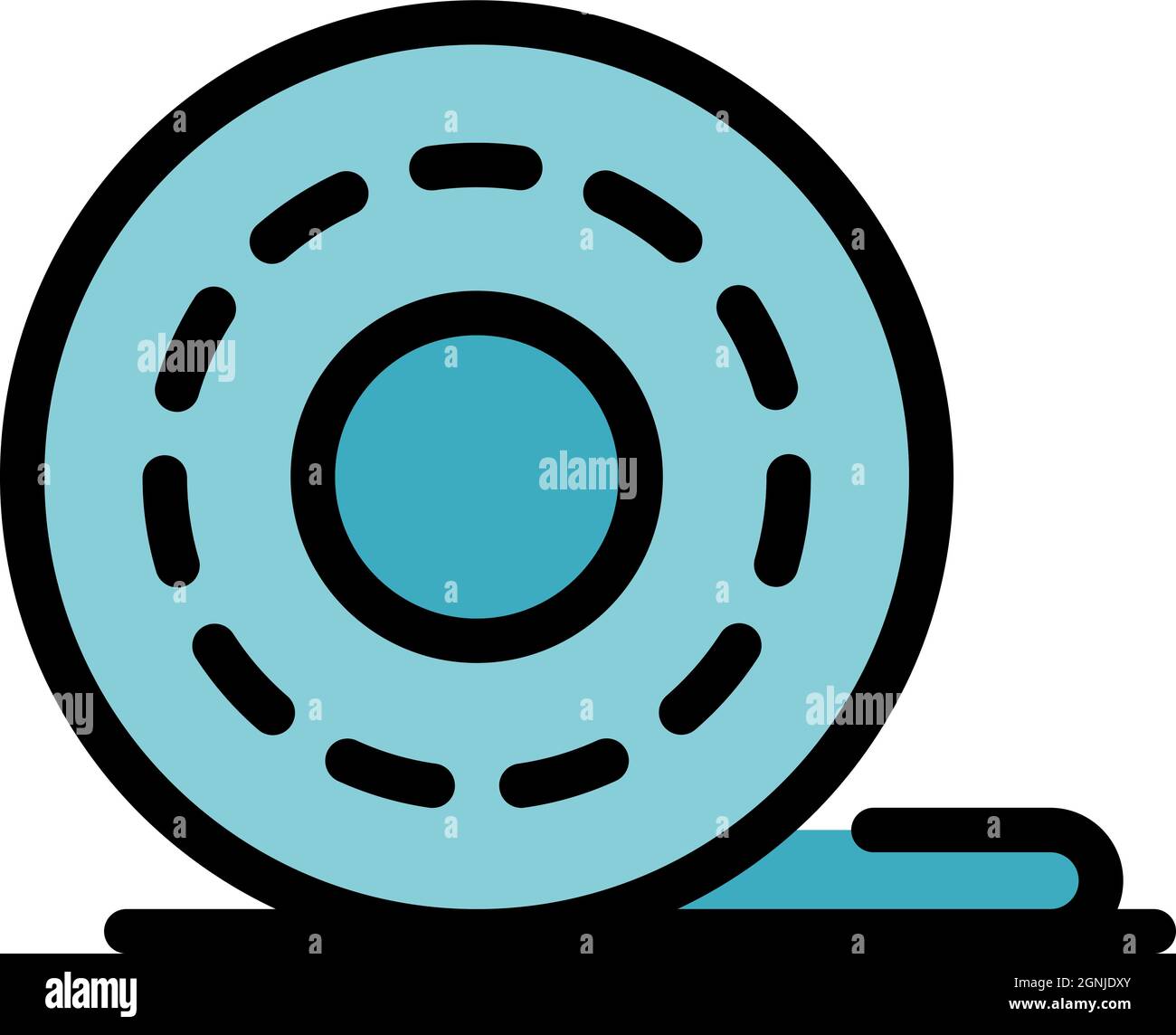 Cellophane tape roll icon. Outline cellophane tape roll vector icon ...