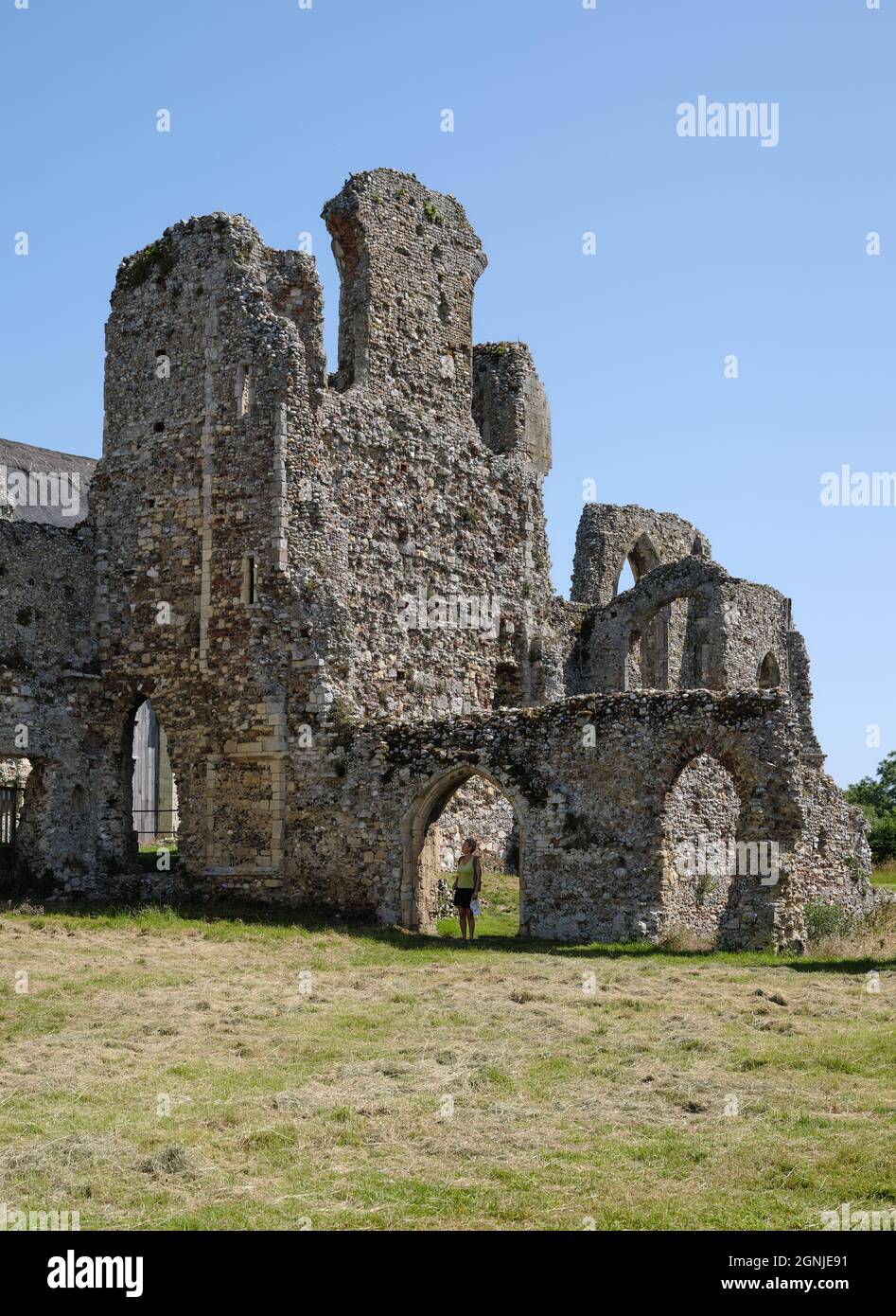 The cloister ruins of 14th-century Premonstratensian Leiston Abbey in ...