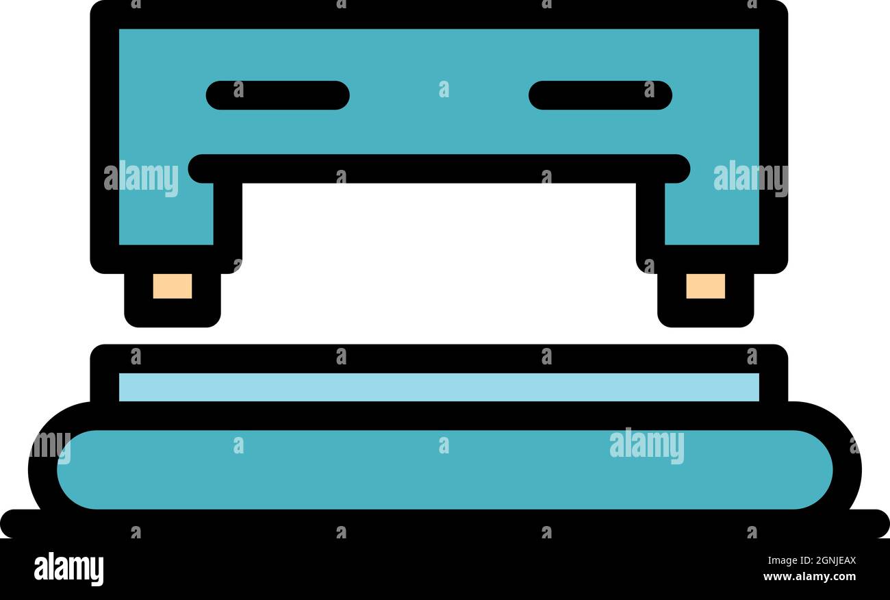 Office hole punch icon. Outline office hole punch vector icon color ...
