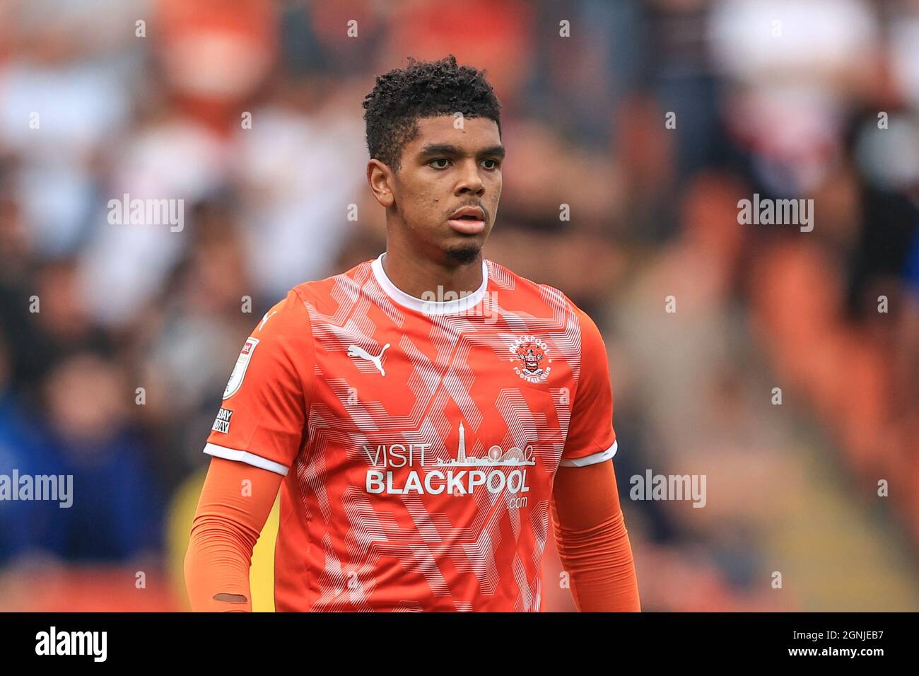 Tyreece John-Jules #28 of Blackpool during the game Stock Photo - Alamy