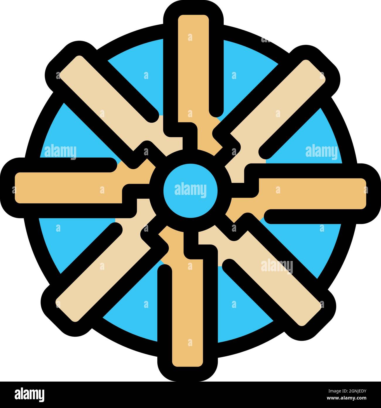 Industrial ventilation fan icon. Outline industrial ventilation fan ...