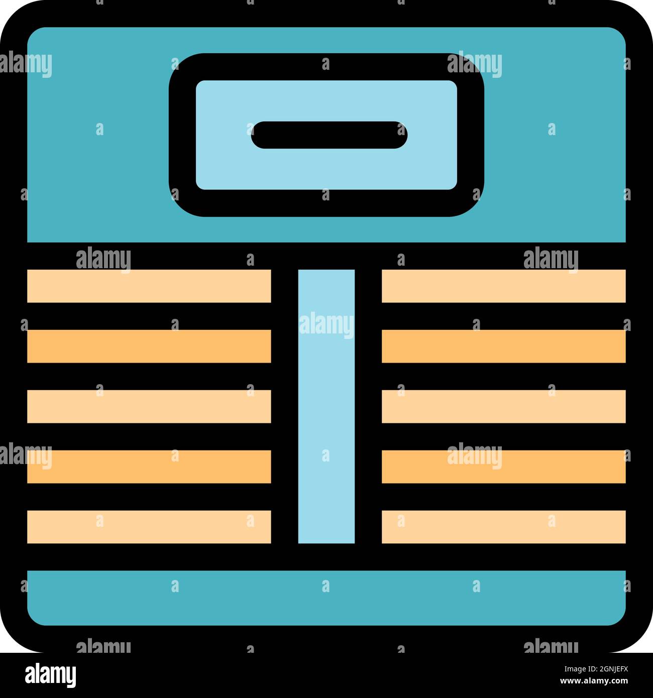Body smart scales icon. Outline body smart scales vector icon color ...