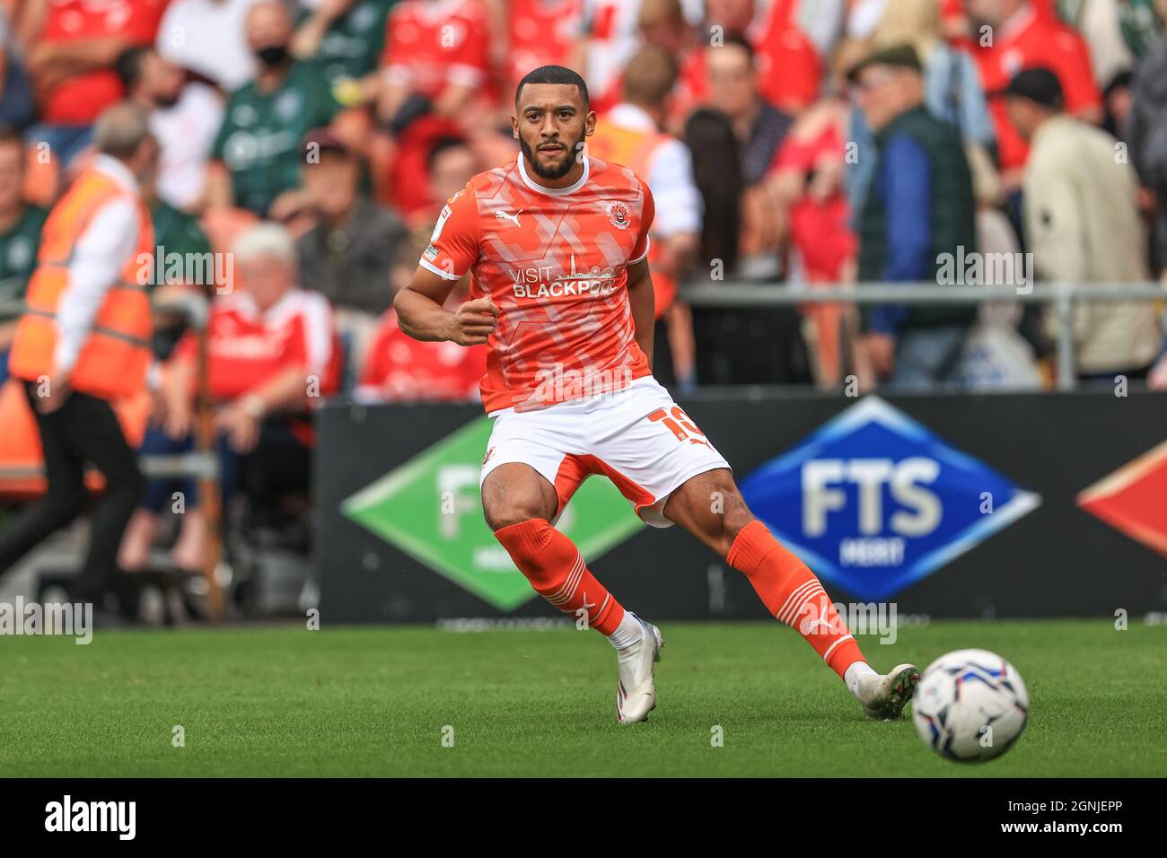 Blackpool, UK. 25th Sep, 2021. Keshi Anderson #10 of Blackpool during ...