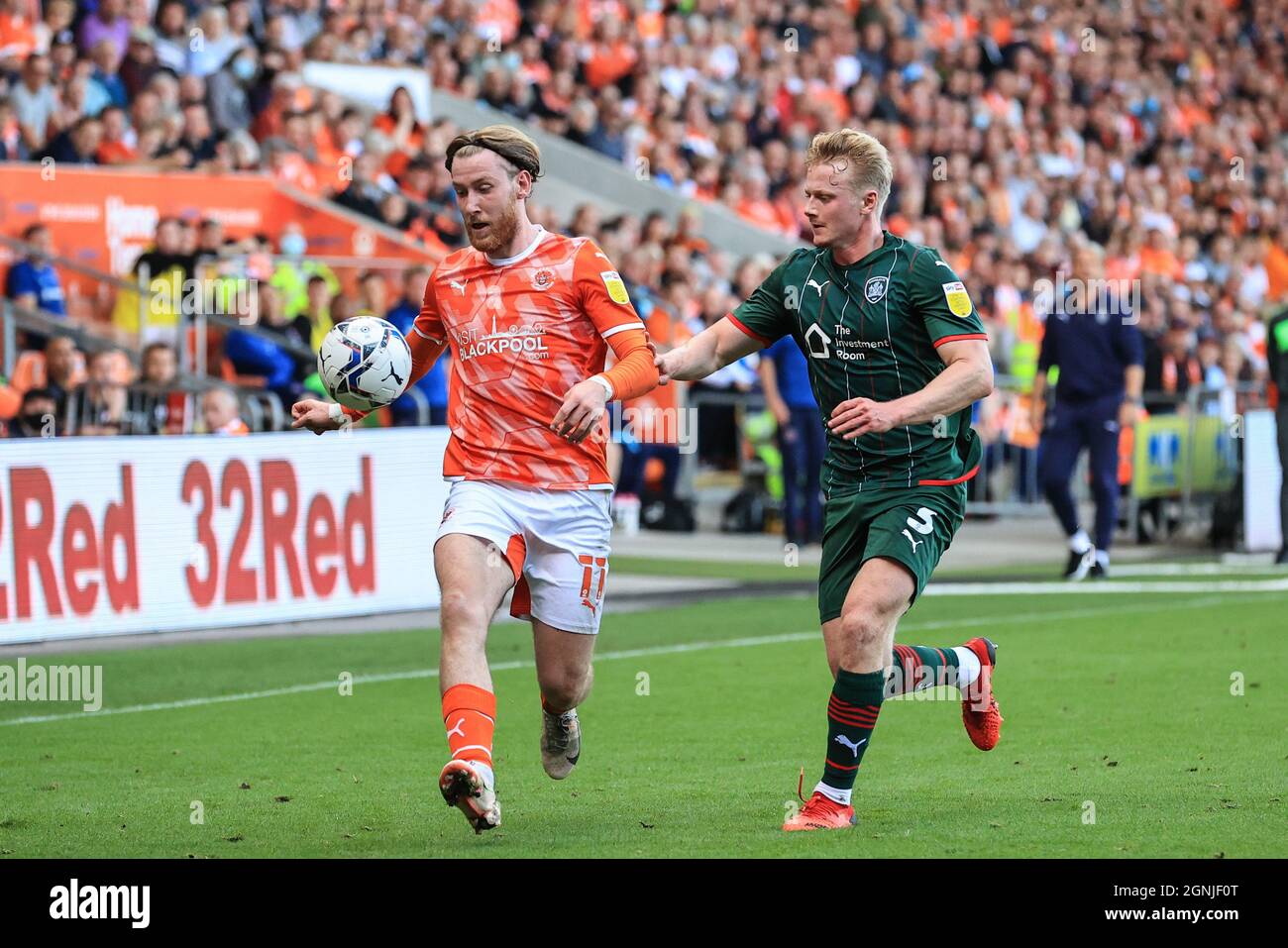 Josh Bowler #11 of Blackpool in action during the game Stock Photo - Alamy