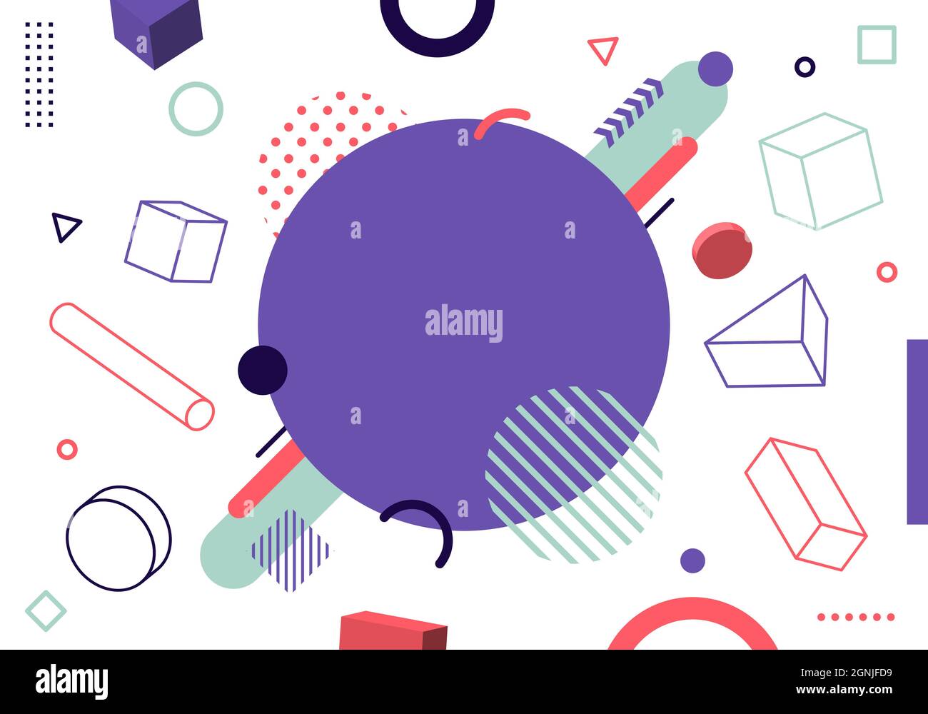 Abstract modern geometric pattern 3d elements minimal covers design on ...