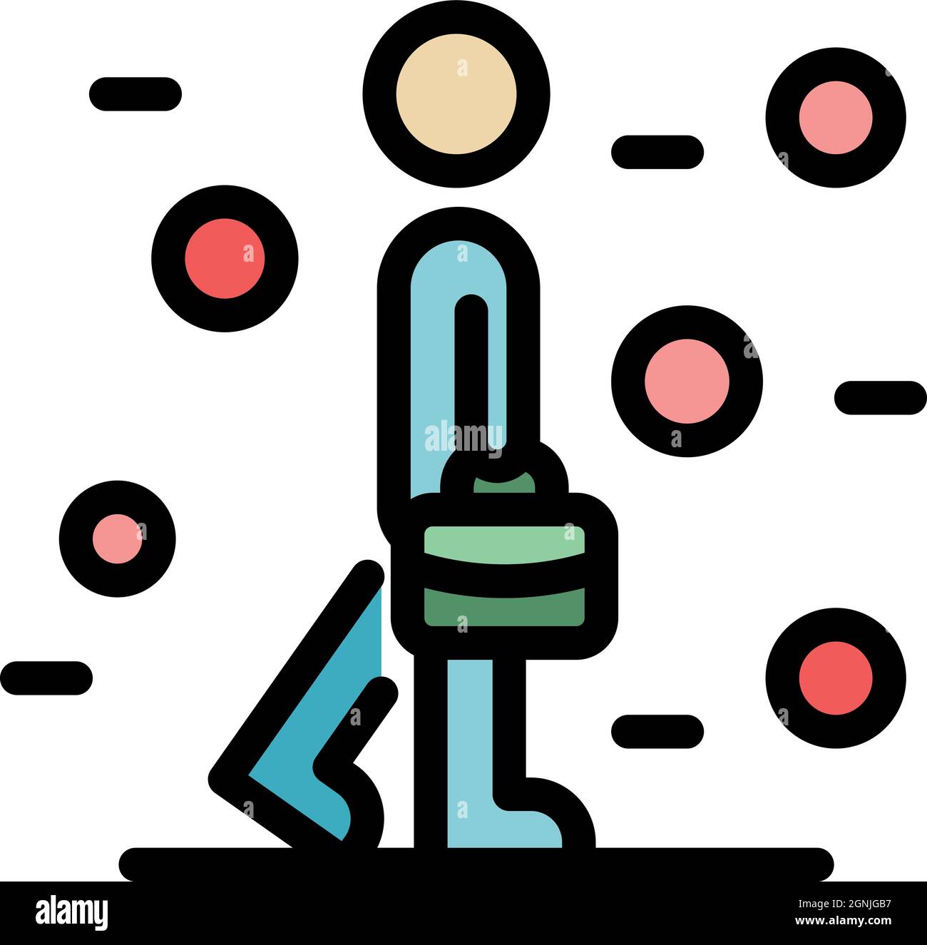 Lost work manager icon. Outline lost work manager vector icon color ...