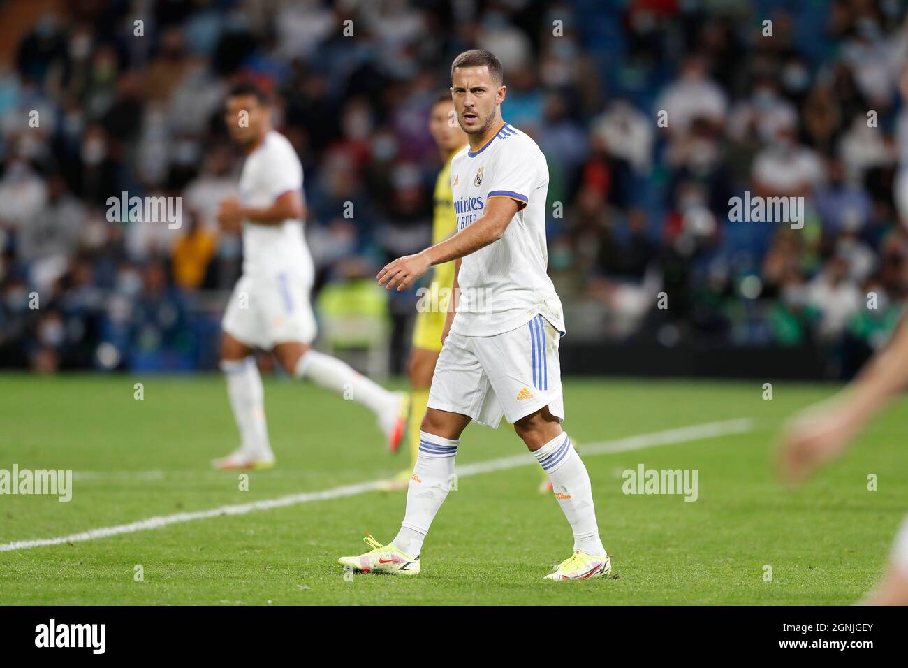 Madrid, Spain. 25th Sep, 2021. Eden Hazard (Real) Football/Soccer ...