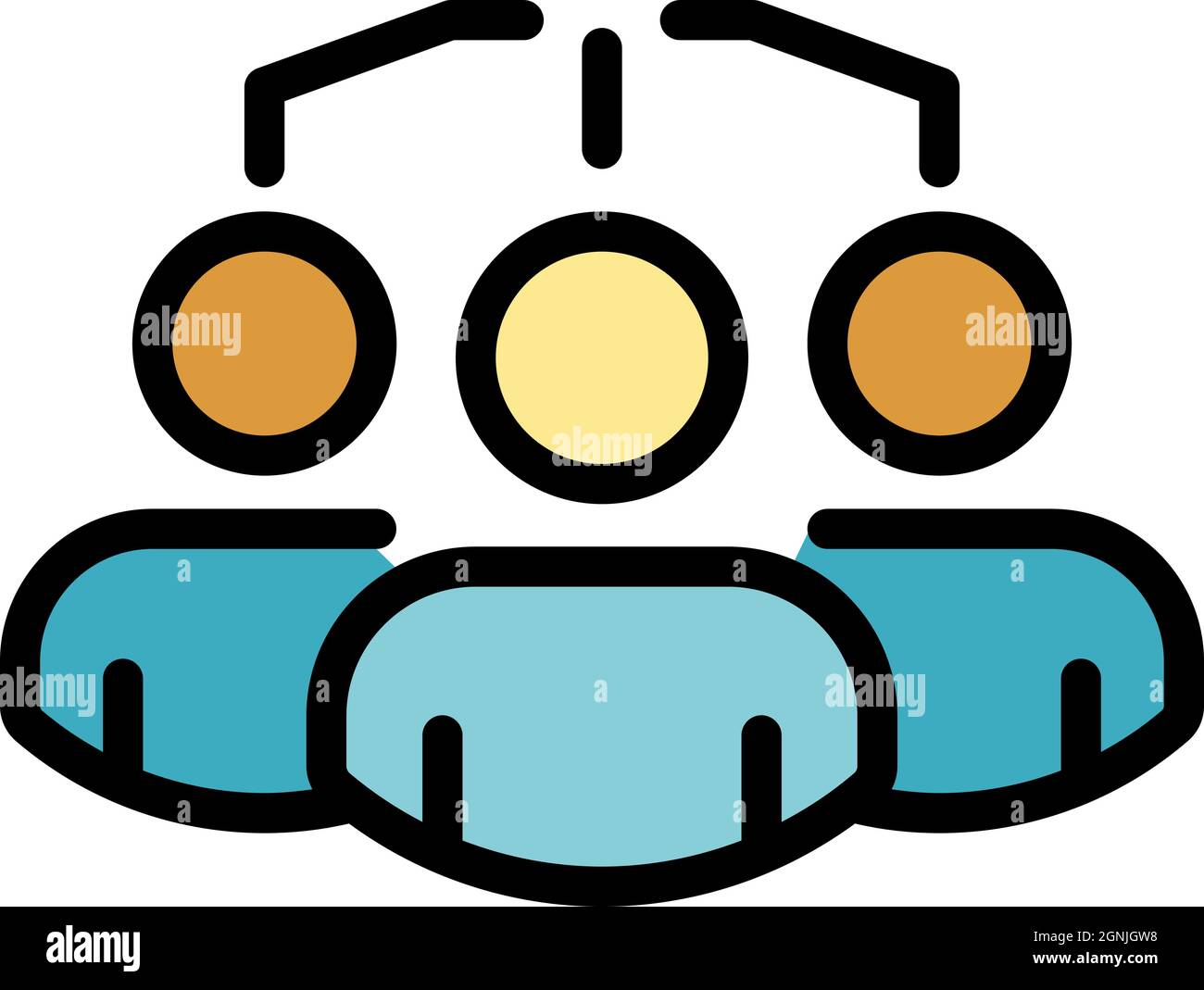 Restructuring people group icon. Outline restructuring people group ...