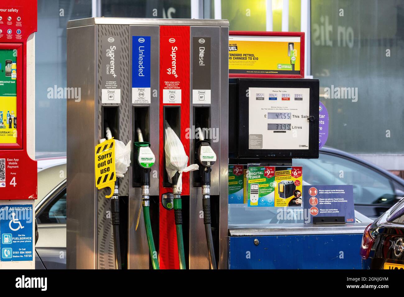 Esso petrol diesel pumps hi-res stock photography and images - Alamy