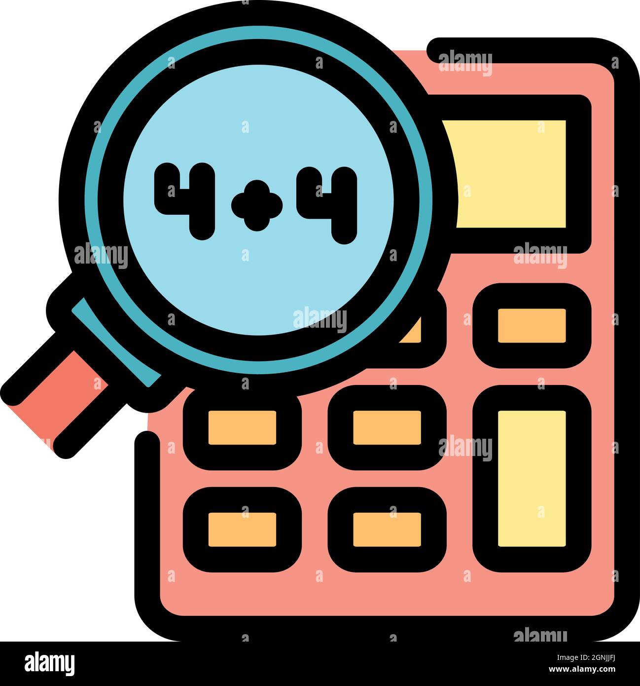 Calculator operation icon. Outline calculator operation vector icon ...