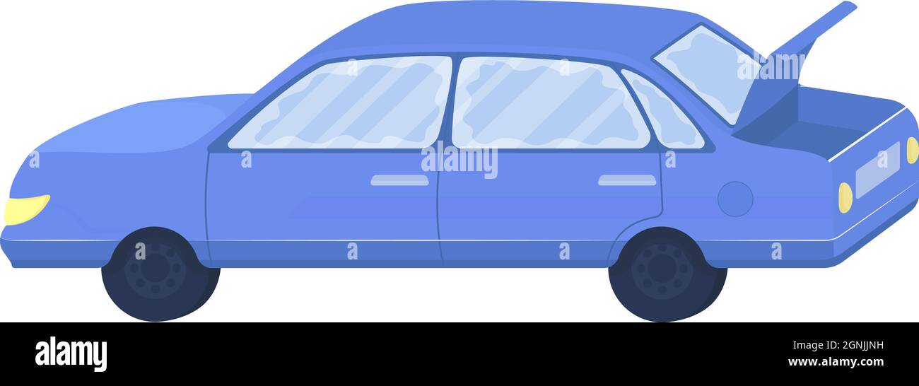 Blue sedan car semi flat color vector object Stock Vector Image & Art ...