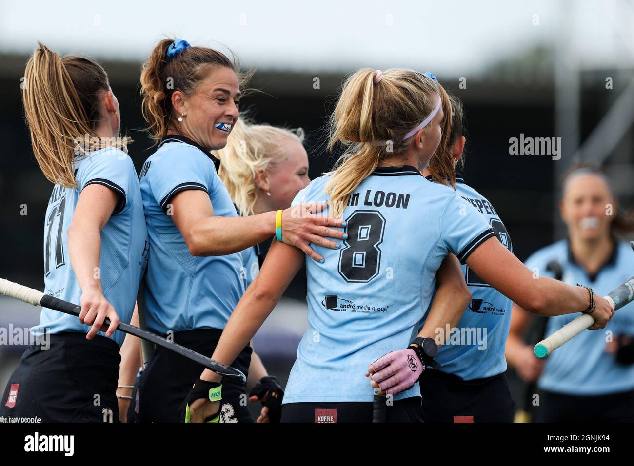 WASSENAAR, NETHERLANDS - SEPTEMBER 26: Isis van Loon of HGC celebrates ...