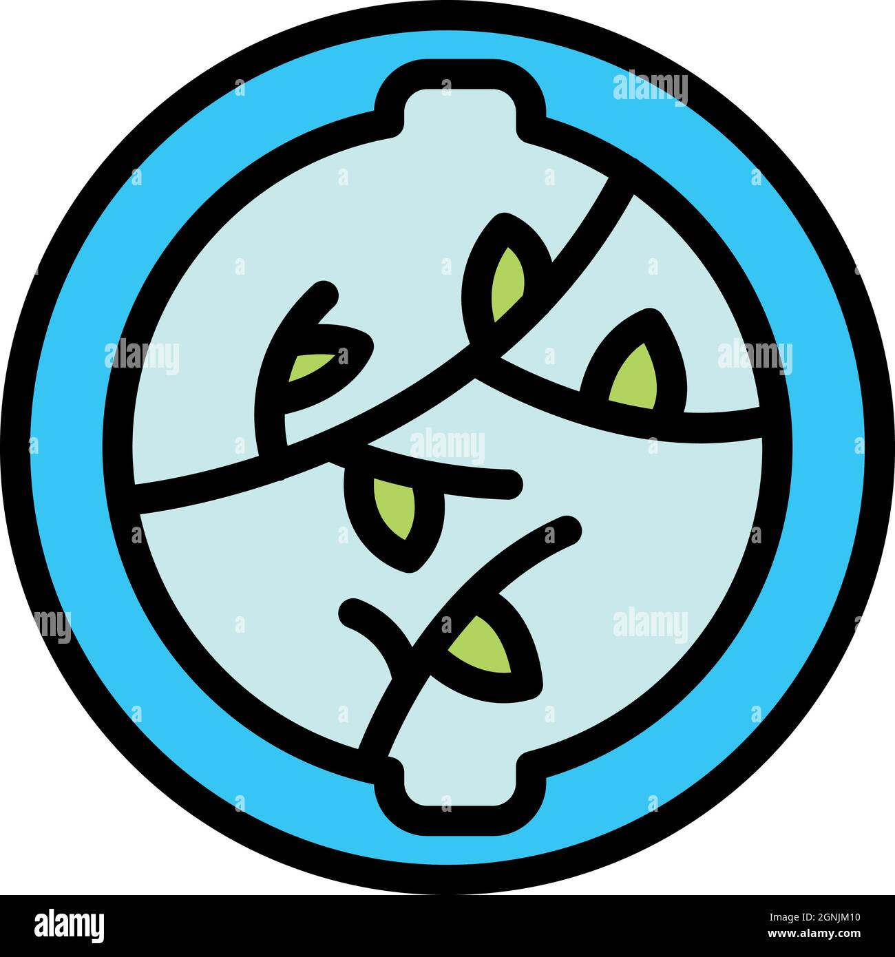 Animal trap icon. Outline animal trap vector icon color flat isolated ...