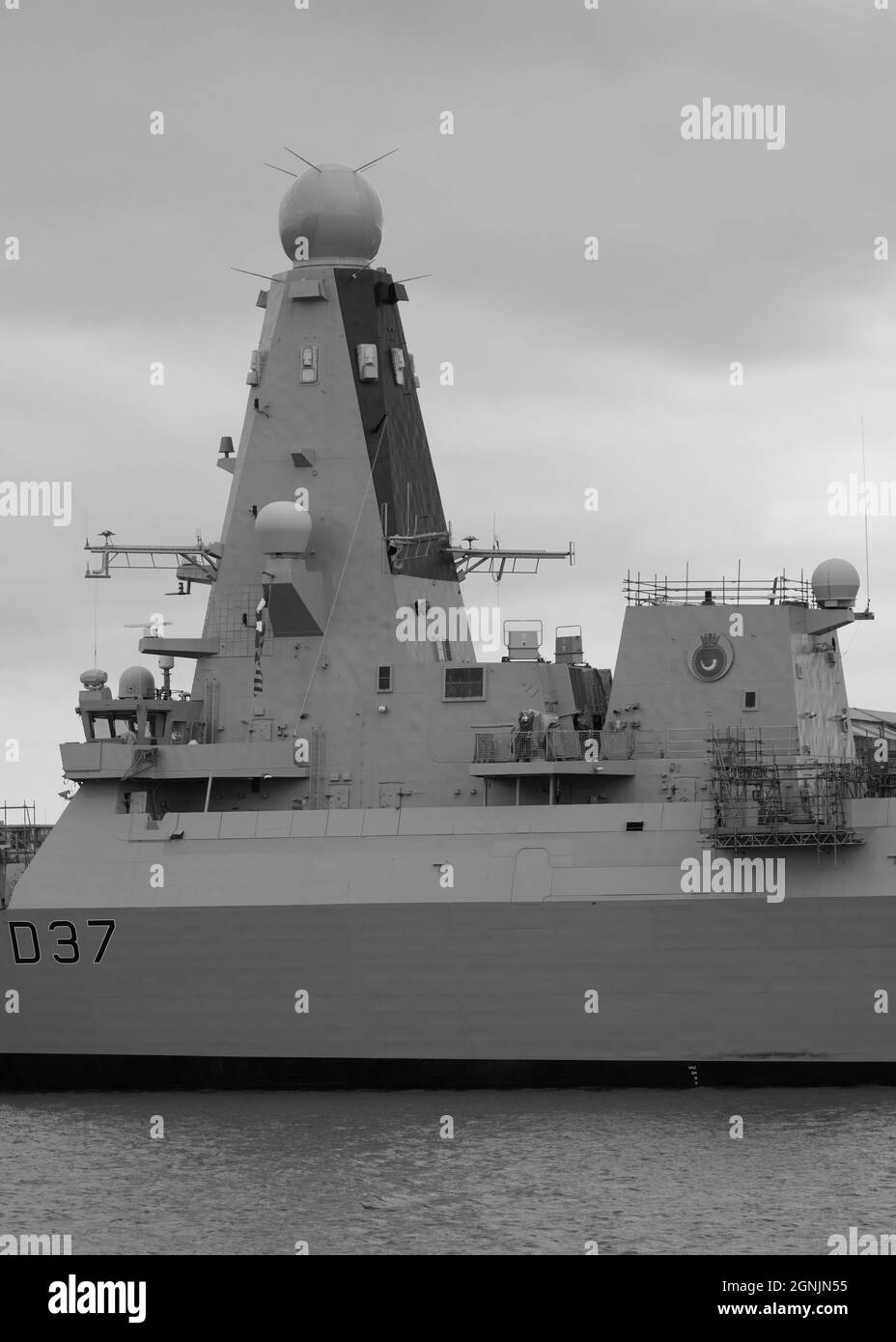 Royal Navy boat seen in Portsmouth harbour Stock Photo - Alamy