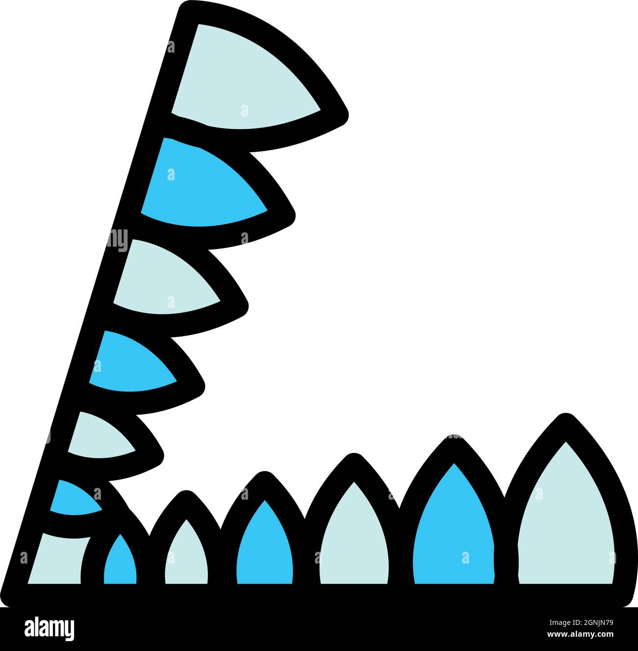 Steel animal trap icon. Outline steel animal trap vector icon color ...