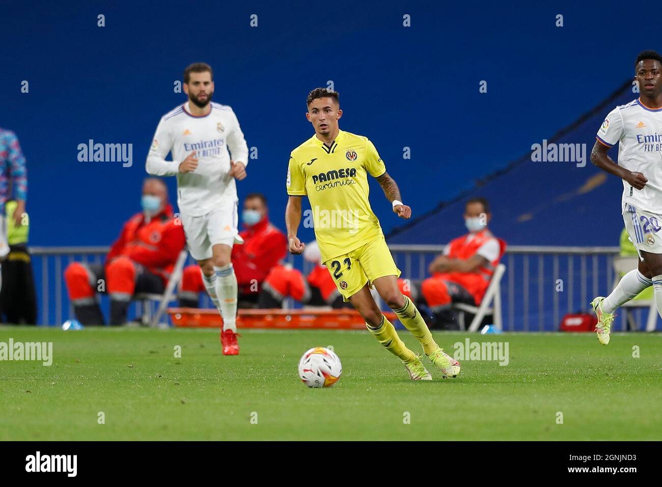 Madrid, Spain. 25th Sep, 2021. Yeremi Pino (Villarreal) Football/Soccer ...