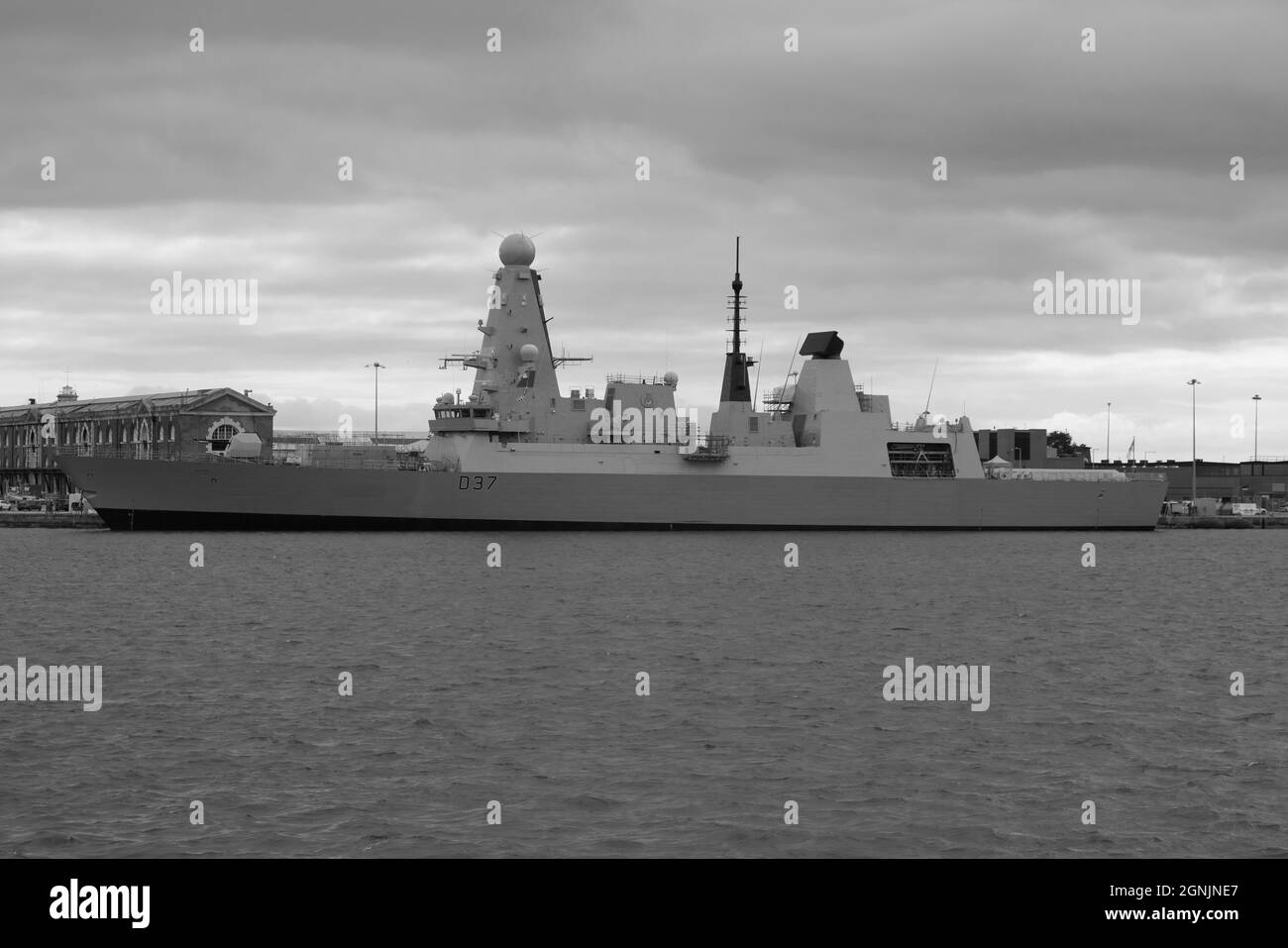 Large modern Royal Navy Boat seen in Portsmouth harbour Stock Photo - Alamy