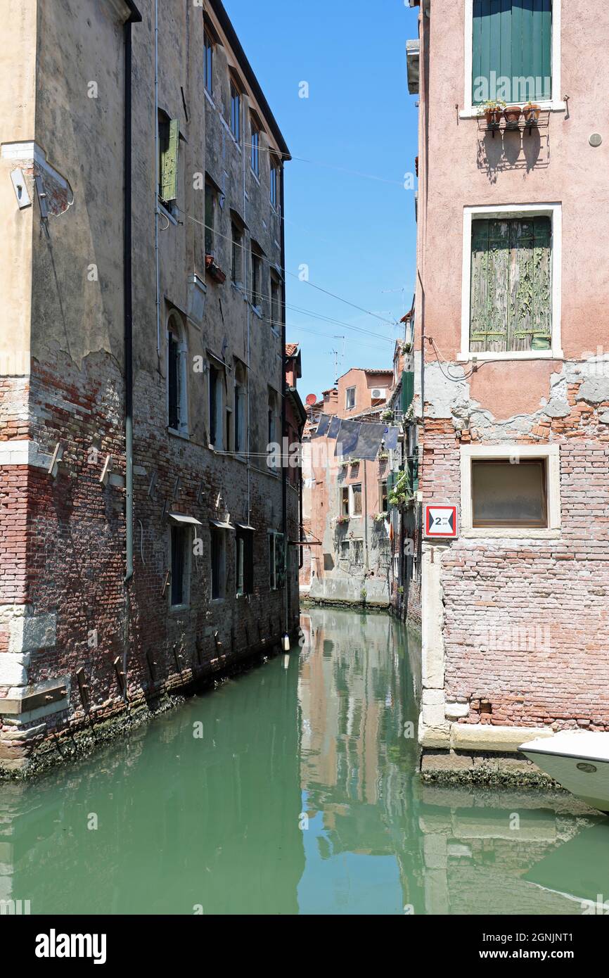 Venetian navigable canal used as a communication route on the island of ...