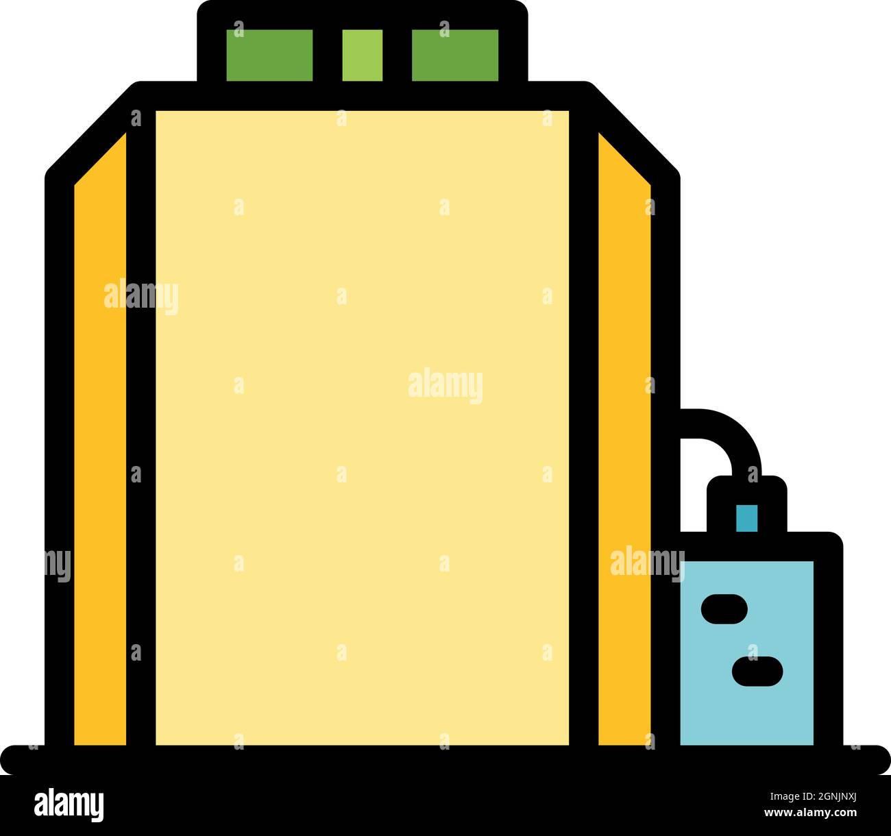 Scanner gate icon. Outline scanner gate vector icon color flat isolated ...