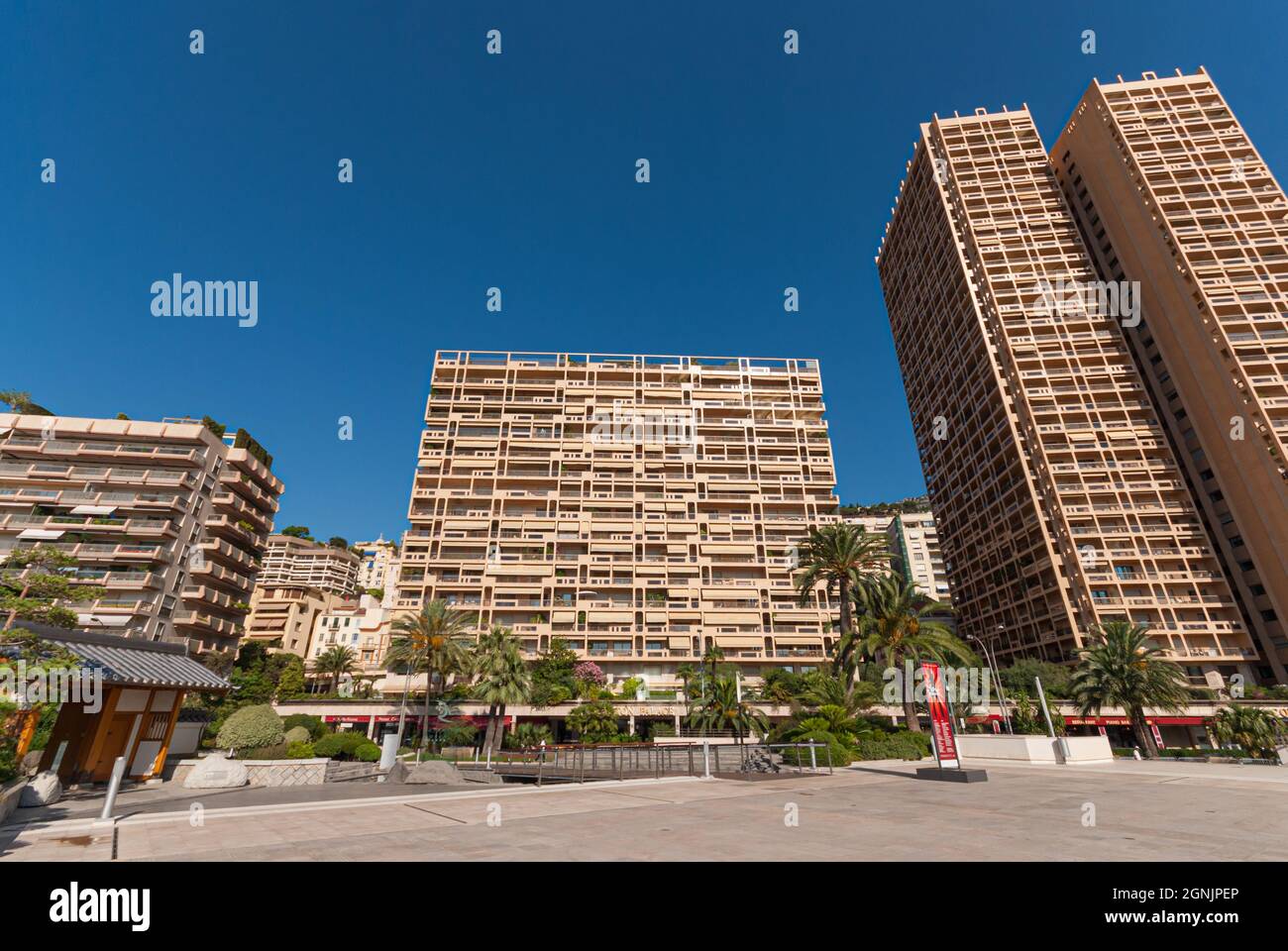 Monaco, monaco - July 08 2008: High rise apartment buildings with ...