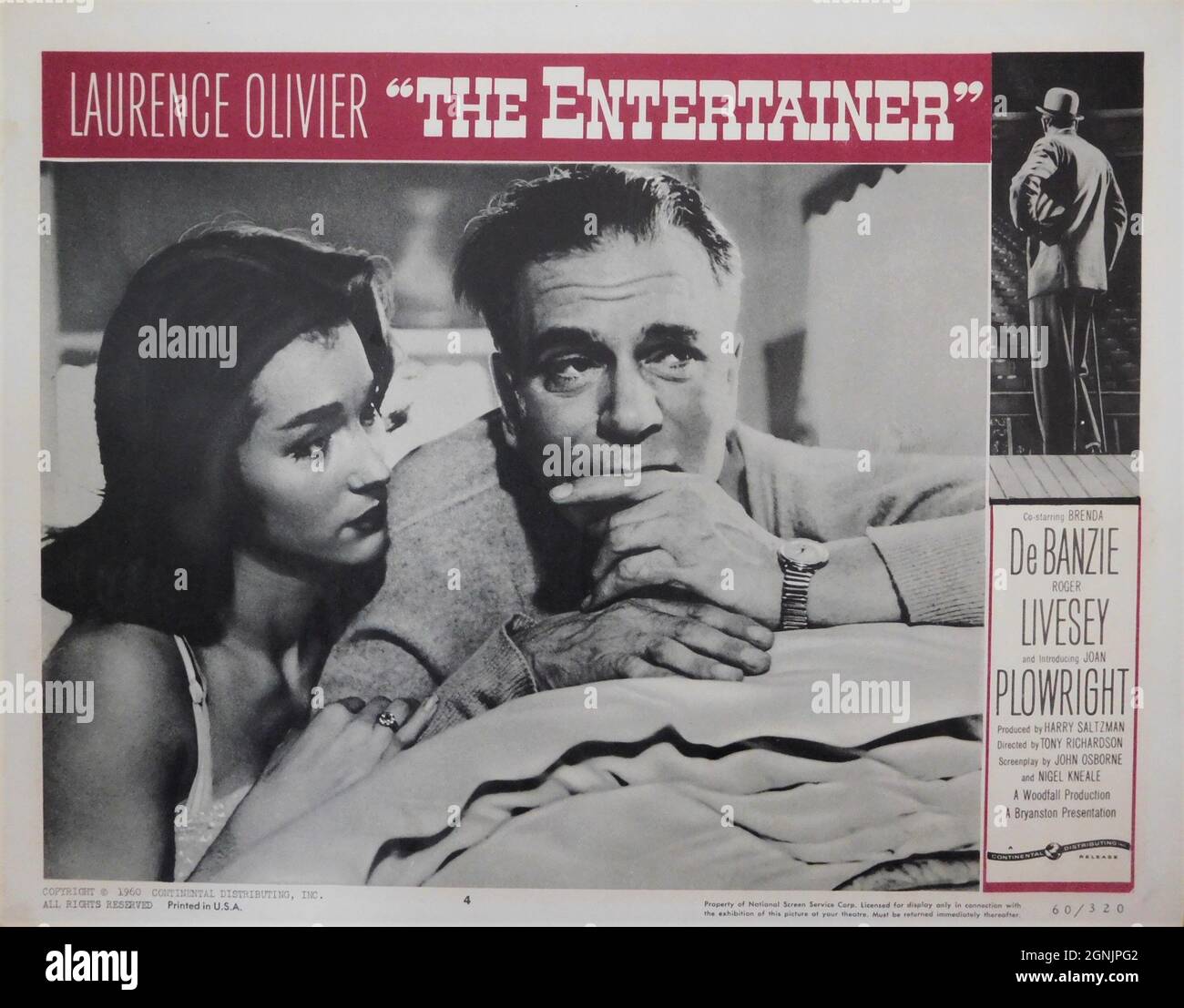 SHIRLEY ANNE FIELD and LAURENCE OLIVIER as Archie Rice in THE ...